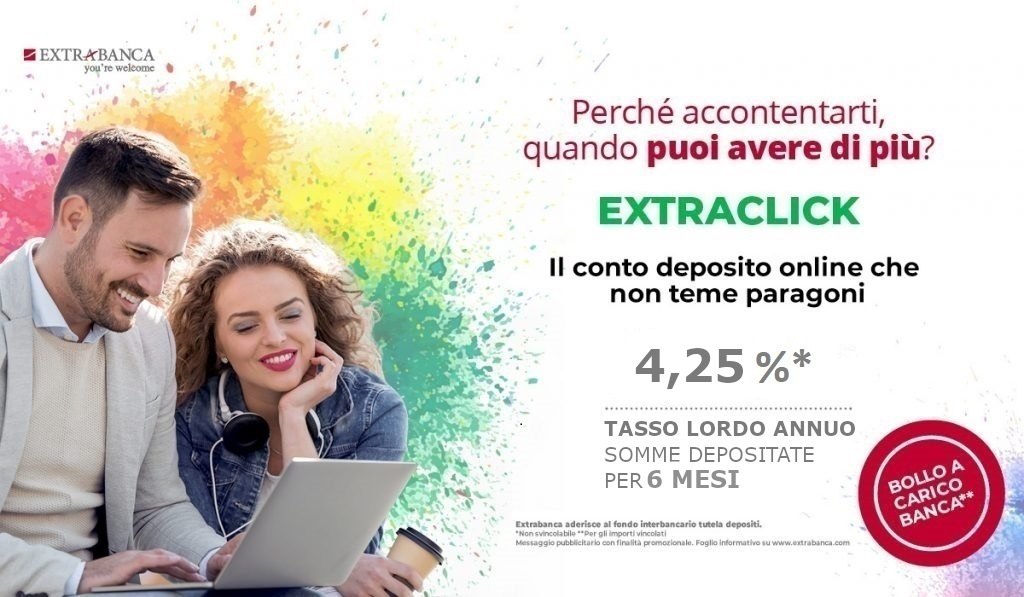 Extraclick – Il conto deposito on line | Extrabanca